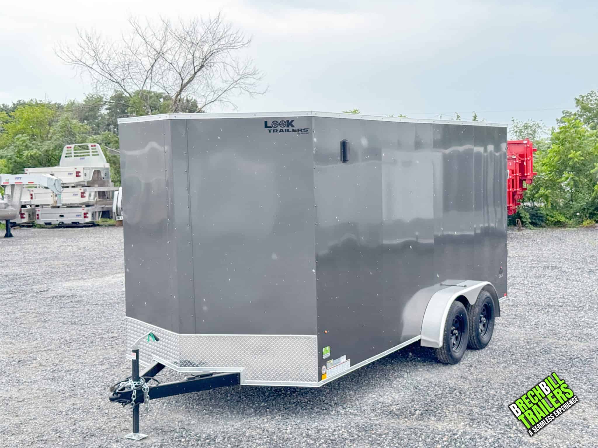 Look 7x16 Enclosed Trailer | Composite Sides | Charcoal Finish