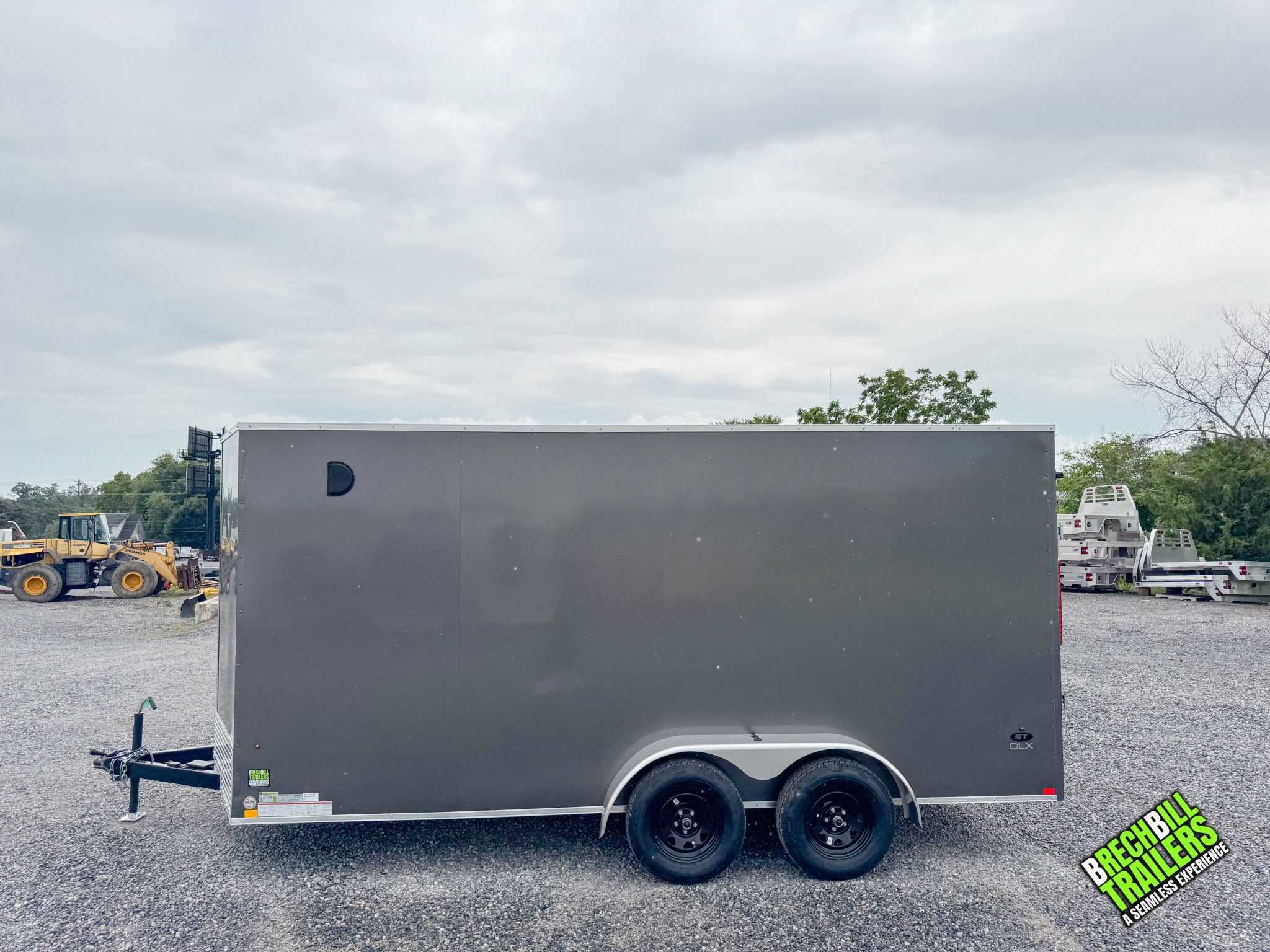 Look 7x16 Enclosed Trailer | Composite Sides | Charcoal Finish