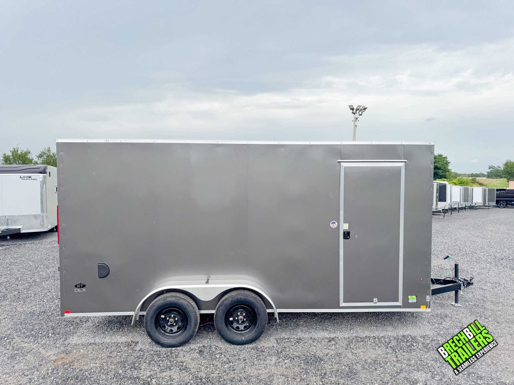 Look 7x16 Enclosed Trailer | Composite Sides | Charcoal Finish