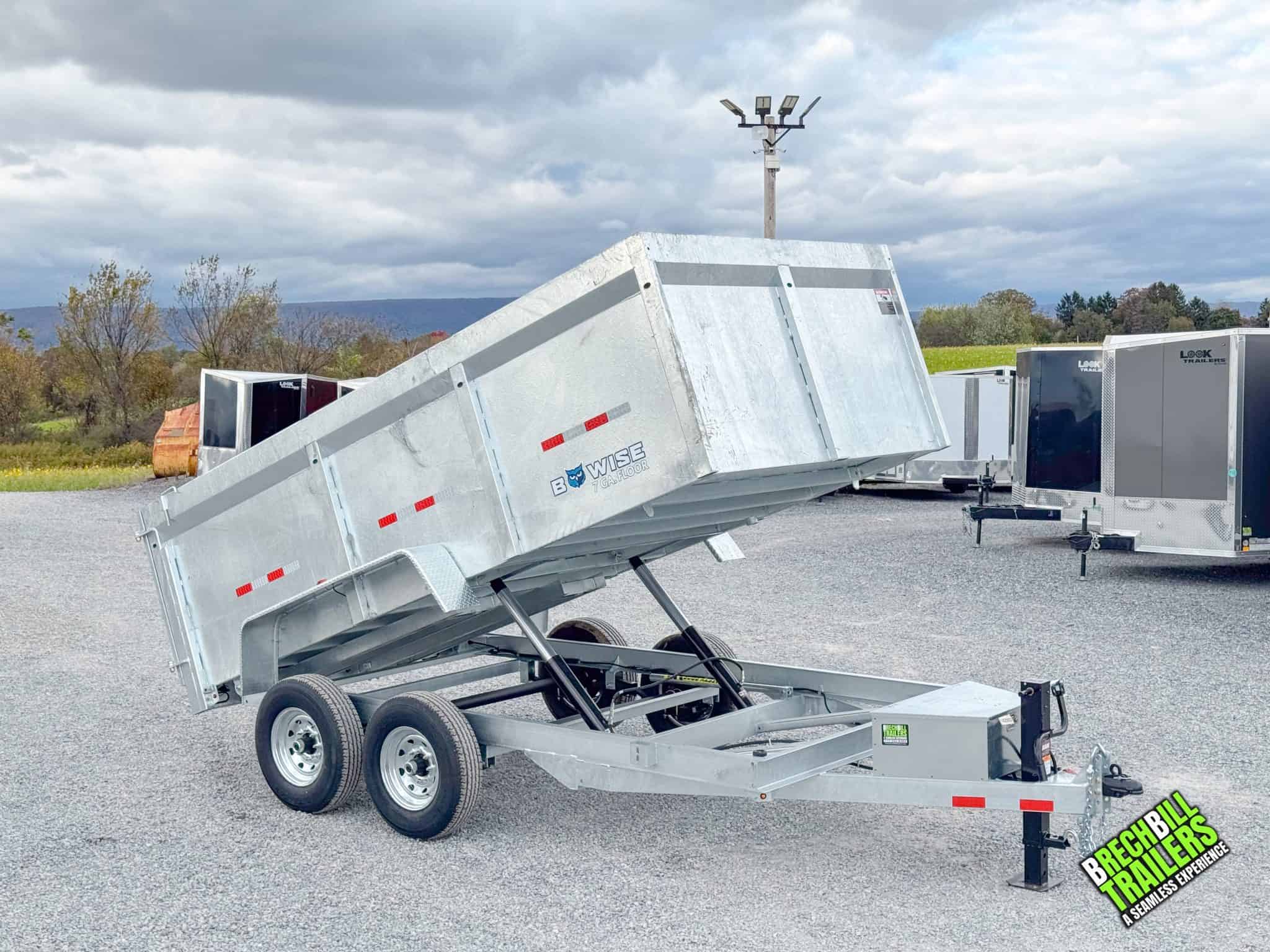 Bwise DT714 | 7x14 Dump, 14K GVWR, 44 Sides, Galvanized
