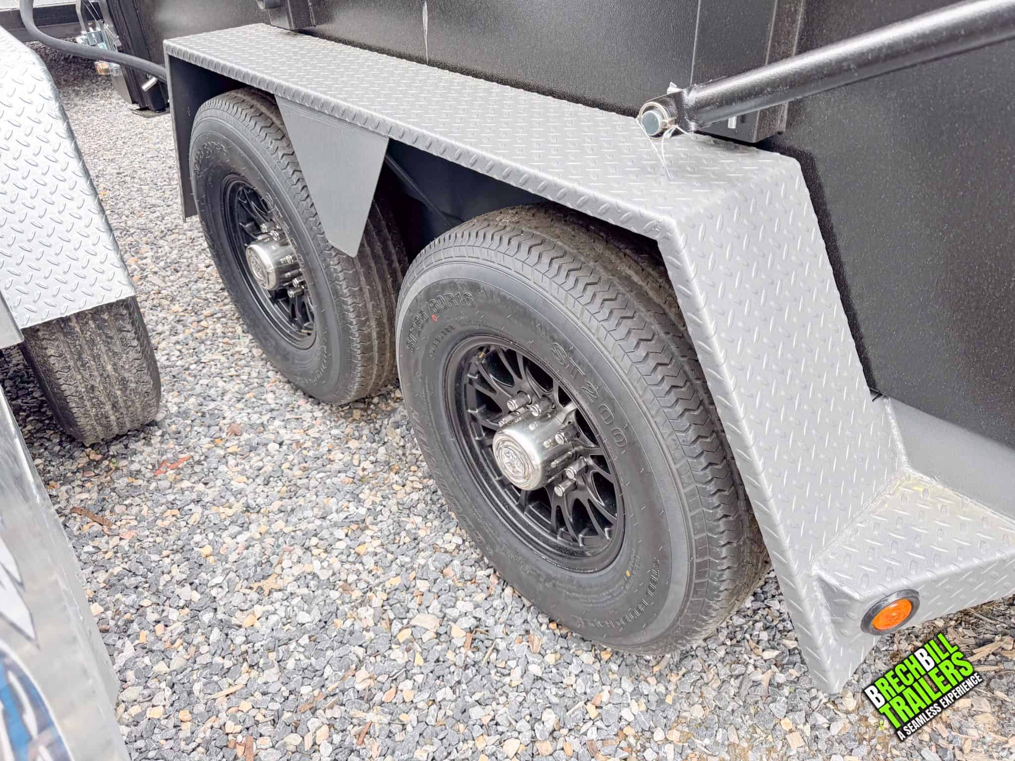 Bwise DU16-15 Ultimate Dump Trailer: Hydraulic Ramp, Steel Frame