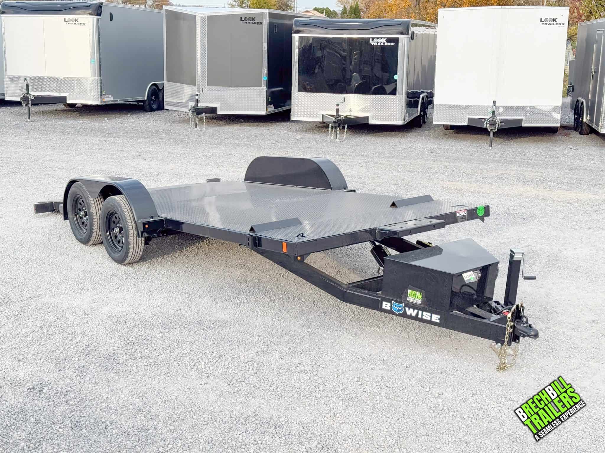 Bwise 7x18 CHT18-7 Hydraulic Tilt Car Hauler Trailer 7K GVWR