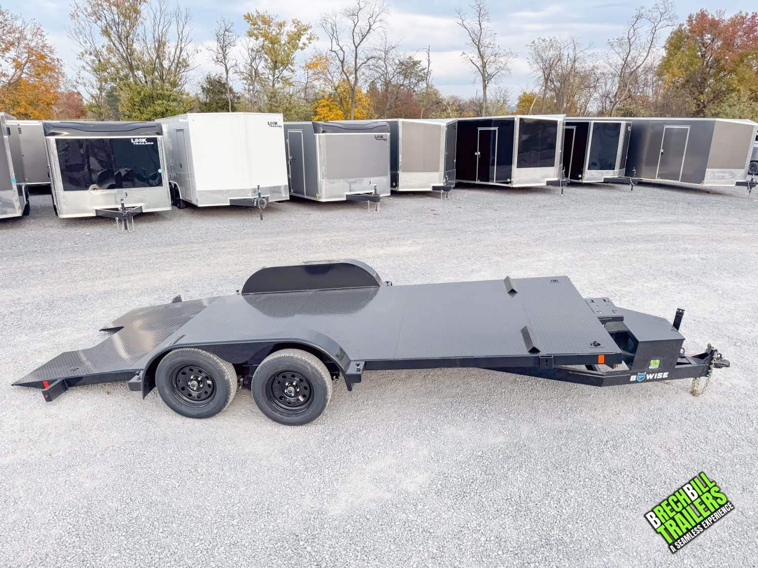 Bwise 7x18 CHT18-7 Hydraulic Tilt Car Hauler Trailer 7K GVWR