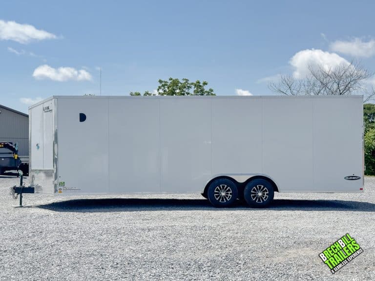 8.5x24 White Enclosed Trailer W/ Composite Exterior Upgrade