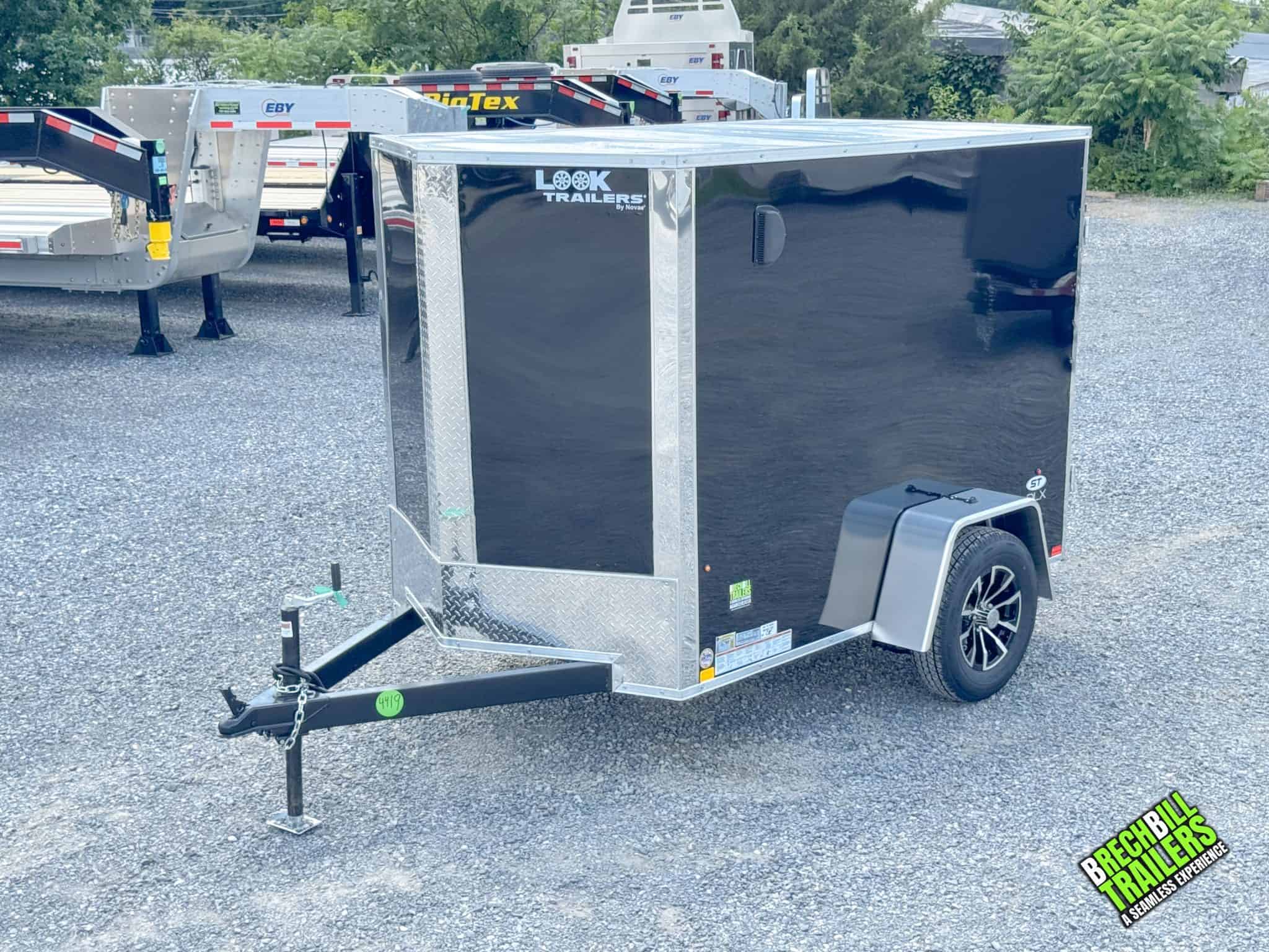 Look ST DLX 5x8 Enclosed Trailer | Composite Side | Charcoal