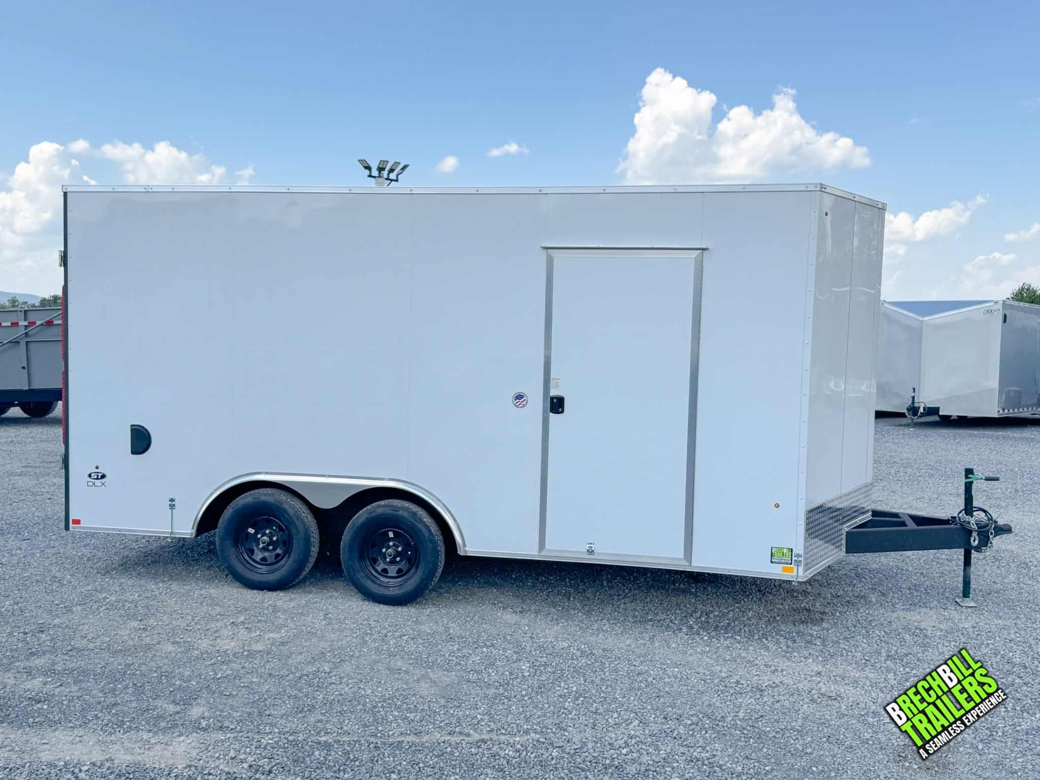 Look 7x16 Enclosed Trailer | Barn Doors | White Finish