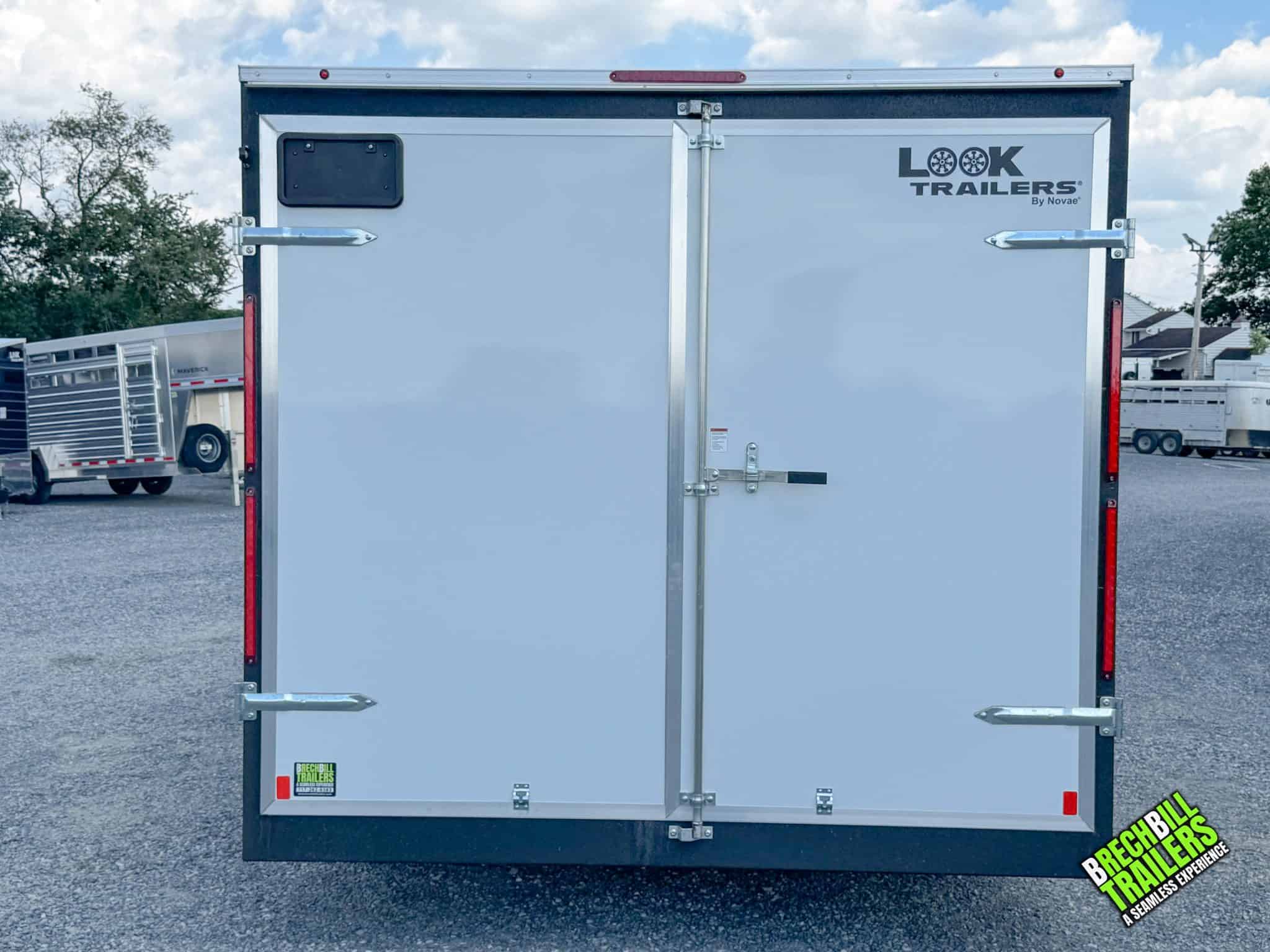Look 7x16 Enclosed Trailer | Barn Doors | White Finish