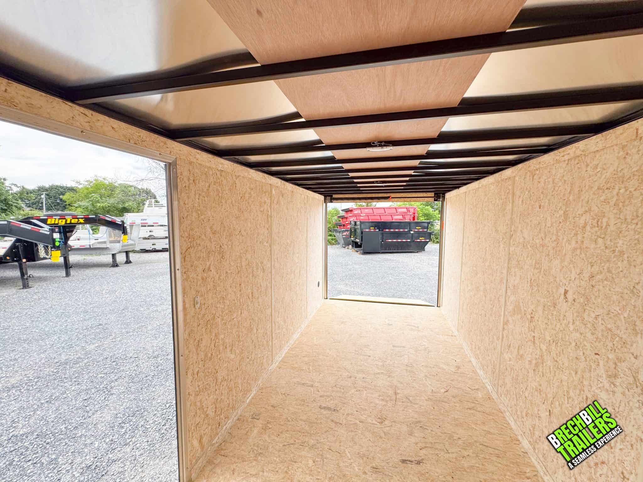 Look LXT Enclosed Composite Flat Top Bullnose Trailer 7x16