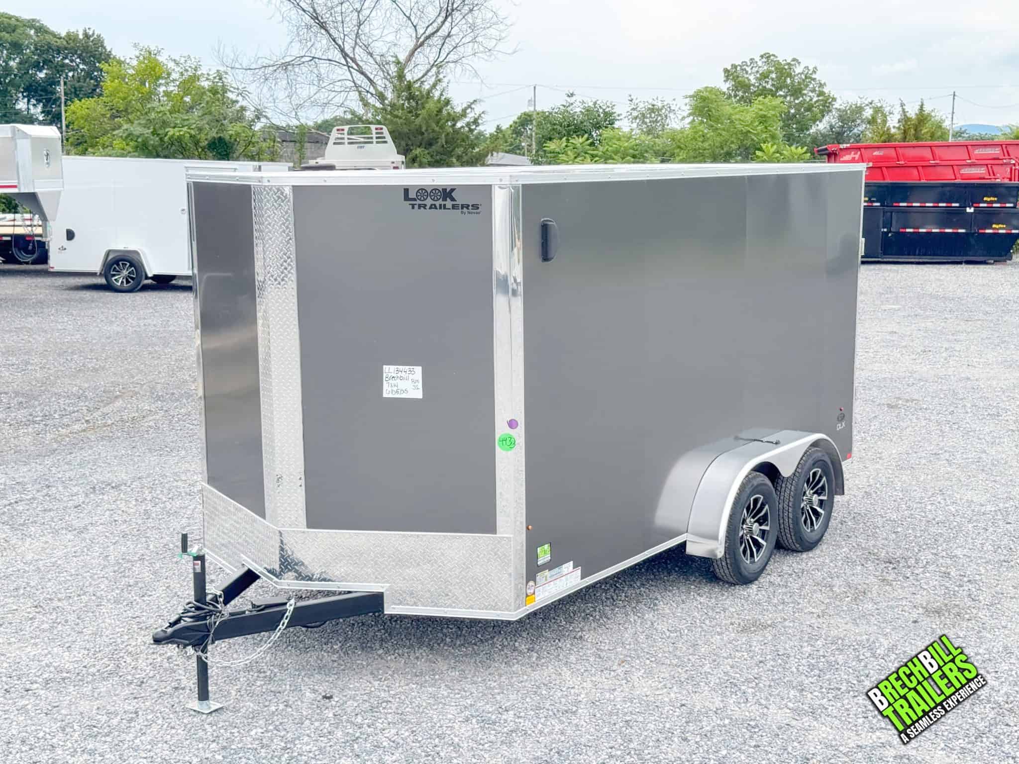 Look DLX 7x14 Enclosed Trailer – Charcoal Composite