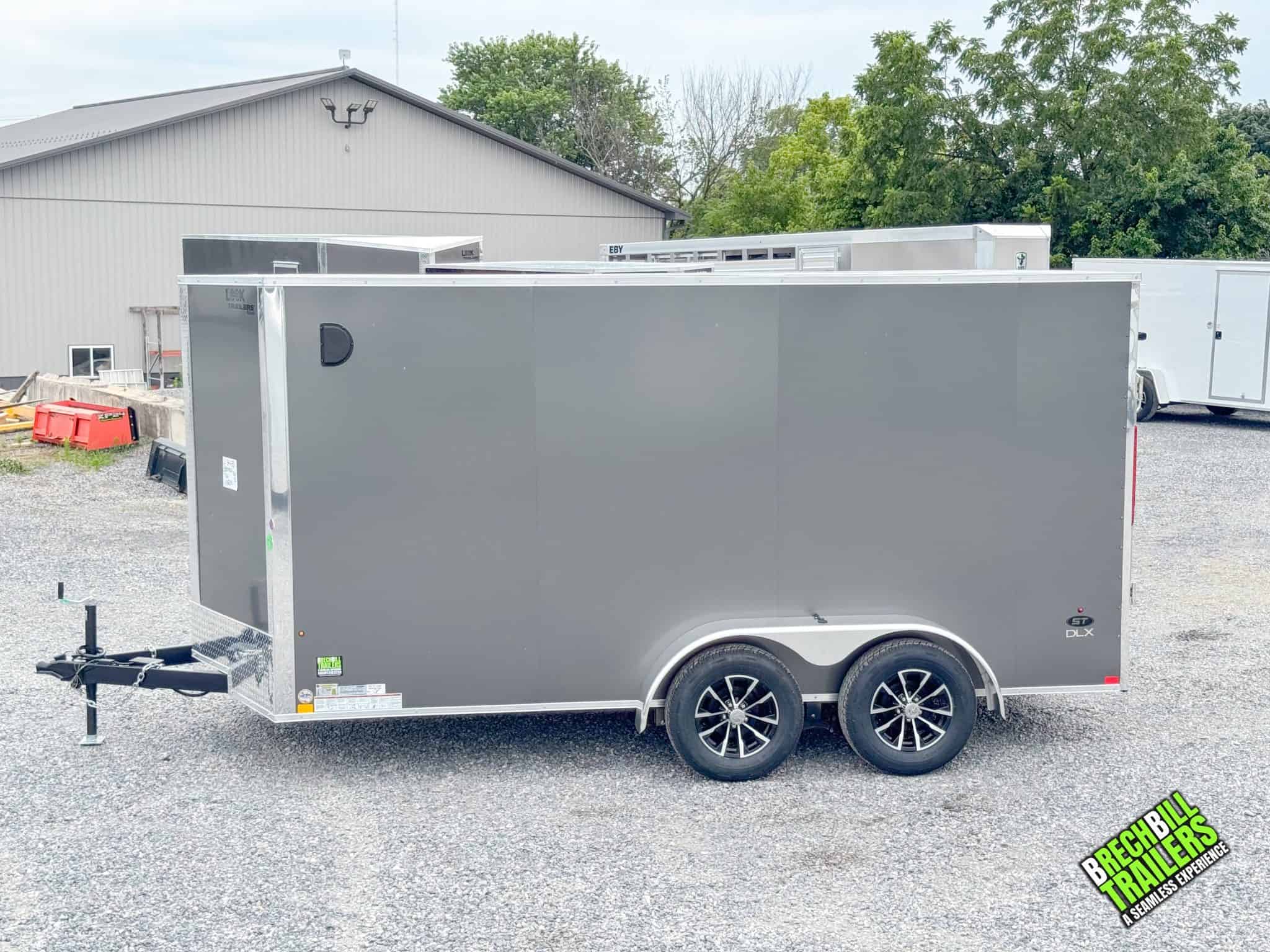 Look DLX 7x14 Enclosed Trailer – Charcoal Composite