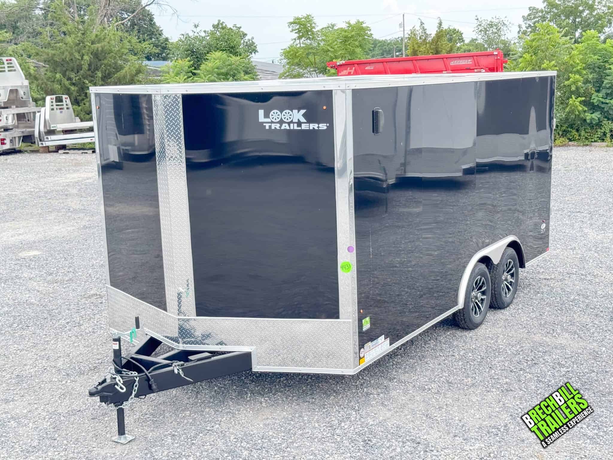 Look 7x16 Enclosed Trailer | Composites Sides | Black Finish