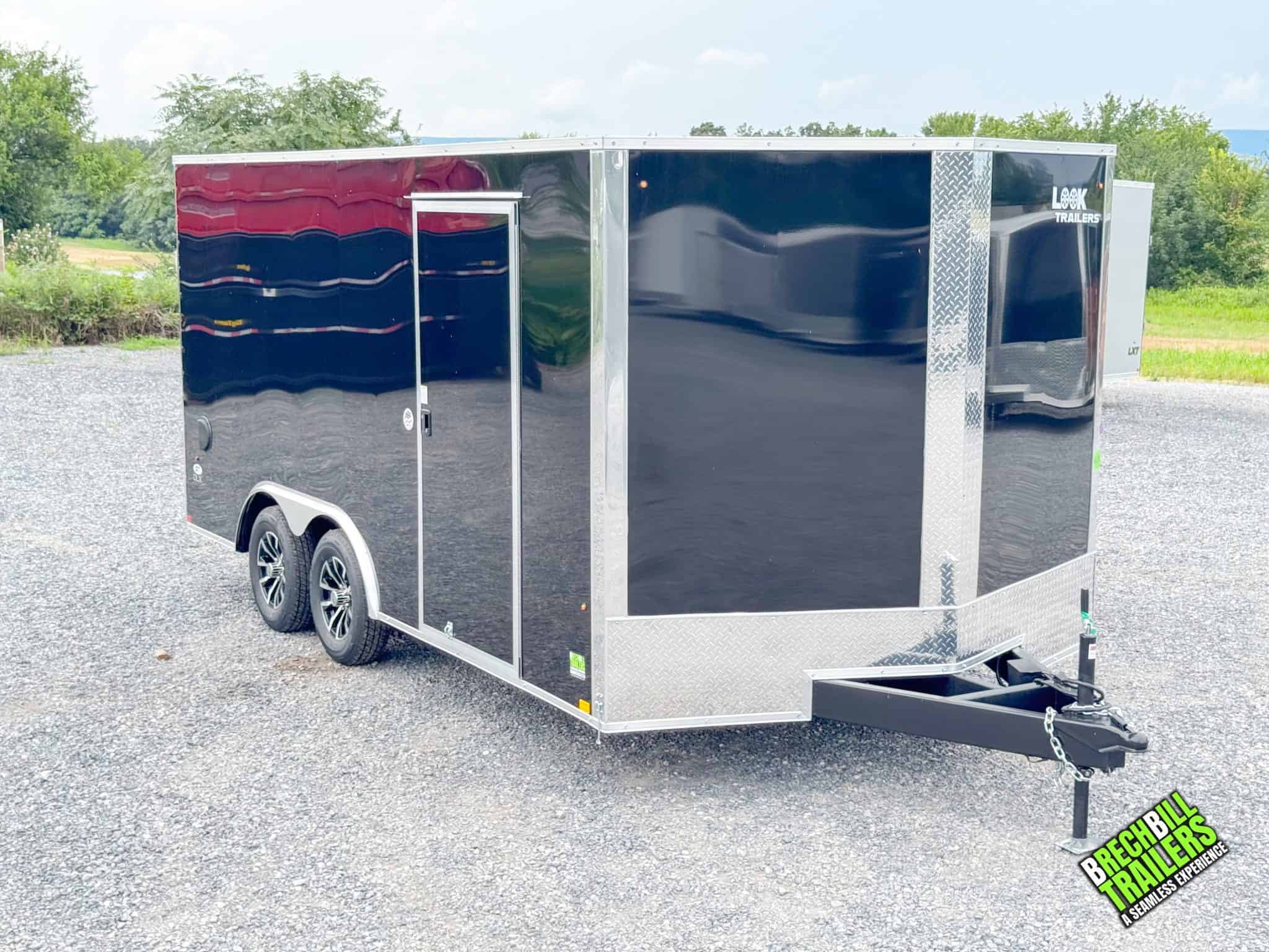 Look 7x16 Enclosed Trailer | Composites Sides | Black Finish