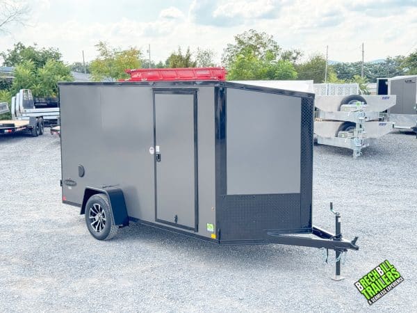 6x12 Element SE Enclosed Trailer – Charcoal, Composite Sides
