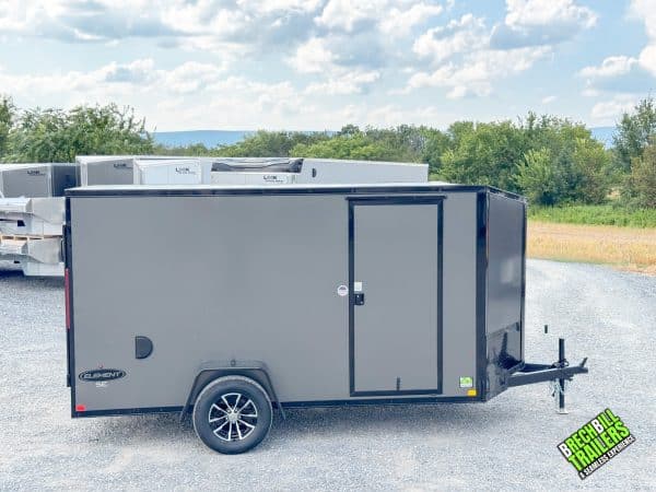 6x12 Element SE Enclosed Trailer – Charcoal, Composite Sides