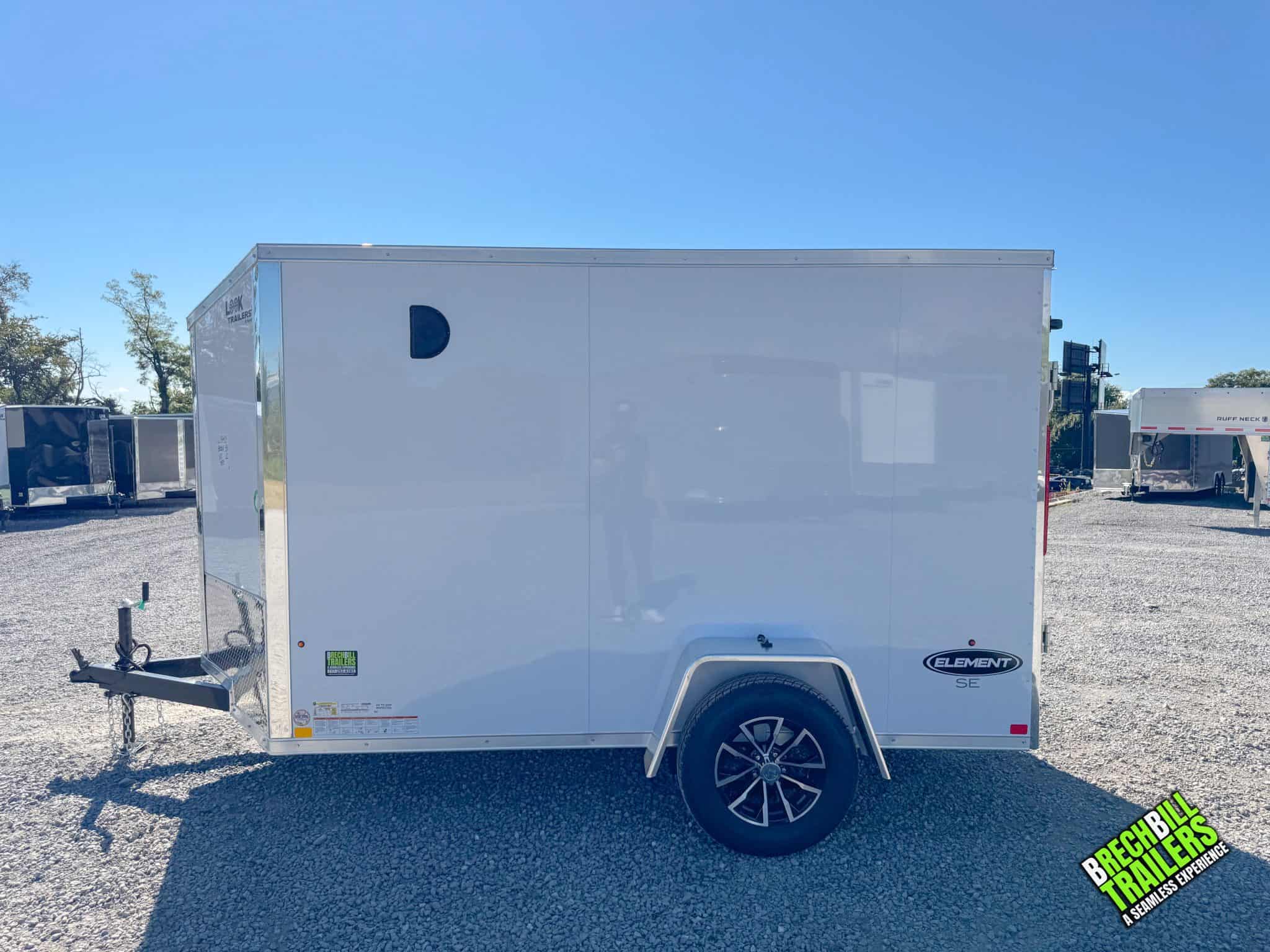 6x10 White Enclosed Trailer – Look Element SE 2990 GVWR