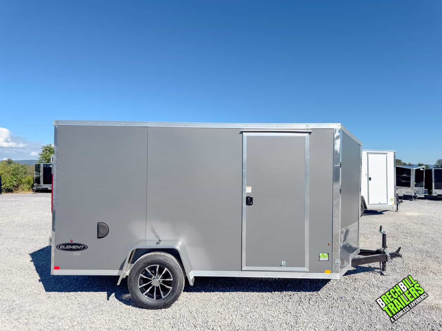 6x12 Element SE Enclosed Trailer – Charcoal, Composite Sides