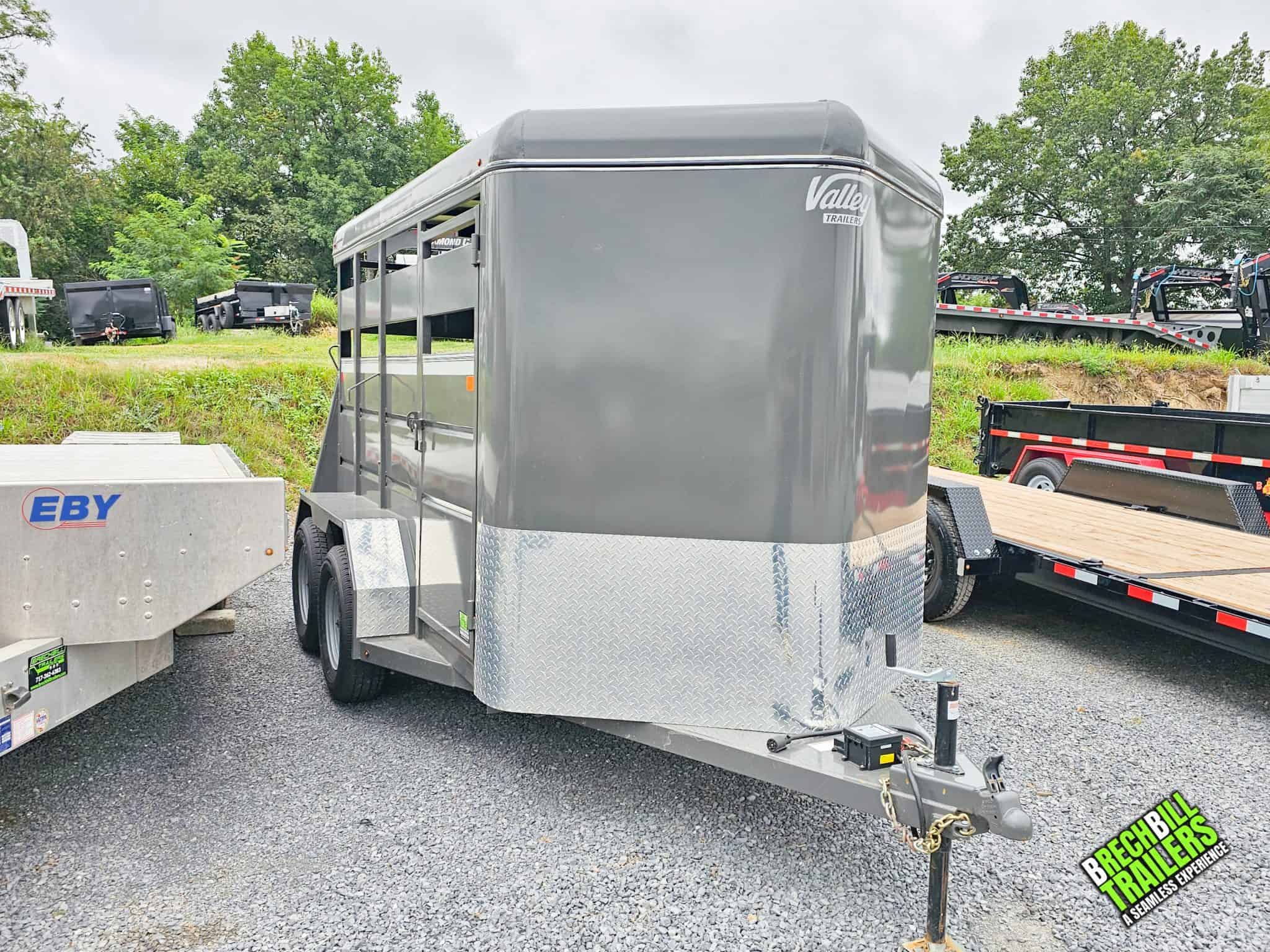 Valley (26012) 7K 6x12ft Stock Trailer, Charcoal, Bumper Pull