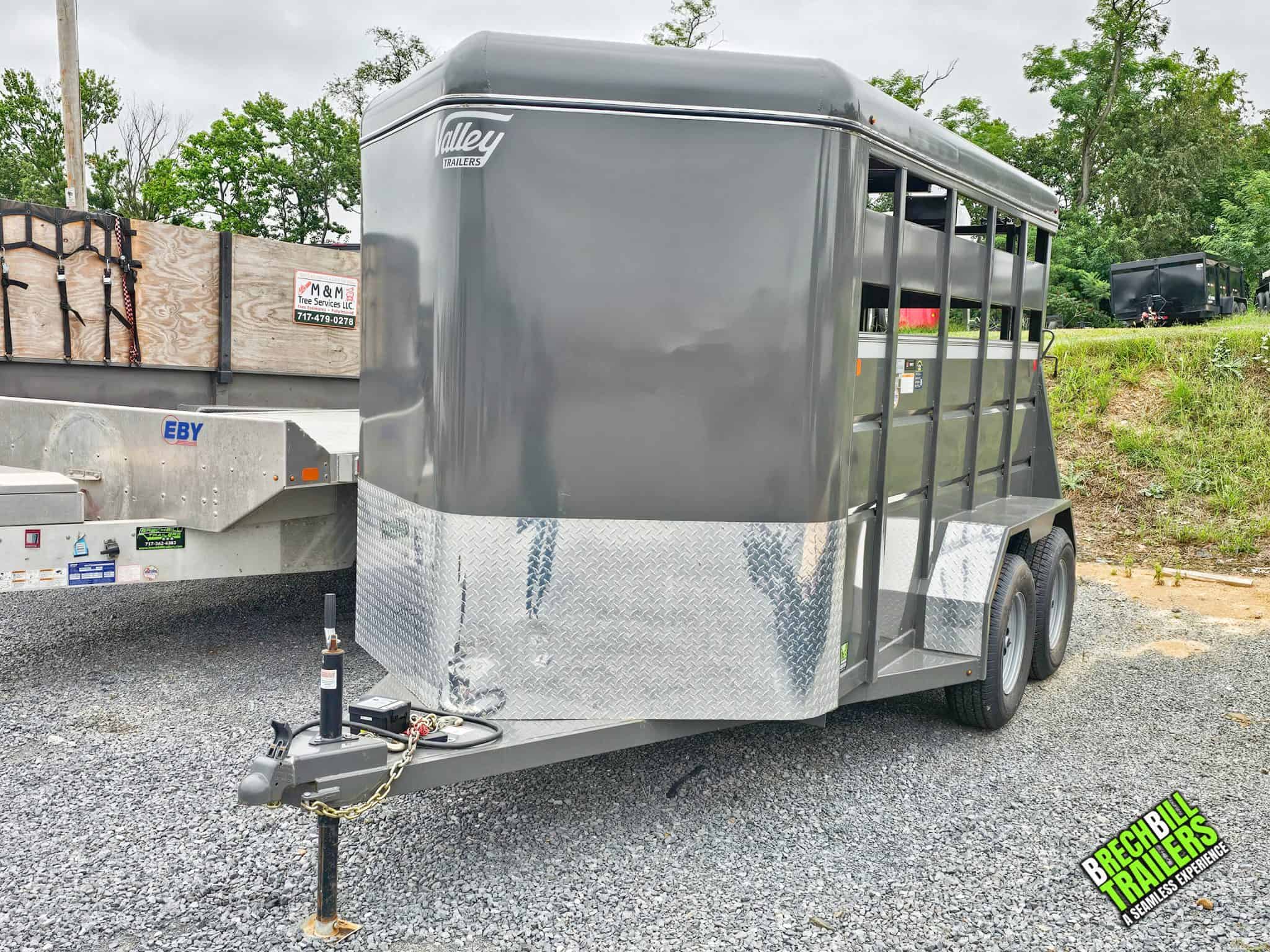 Valley (26012) 7K 6x12ft Stock Trailer, Charcoal, Bumper Pull