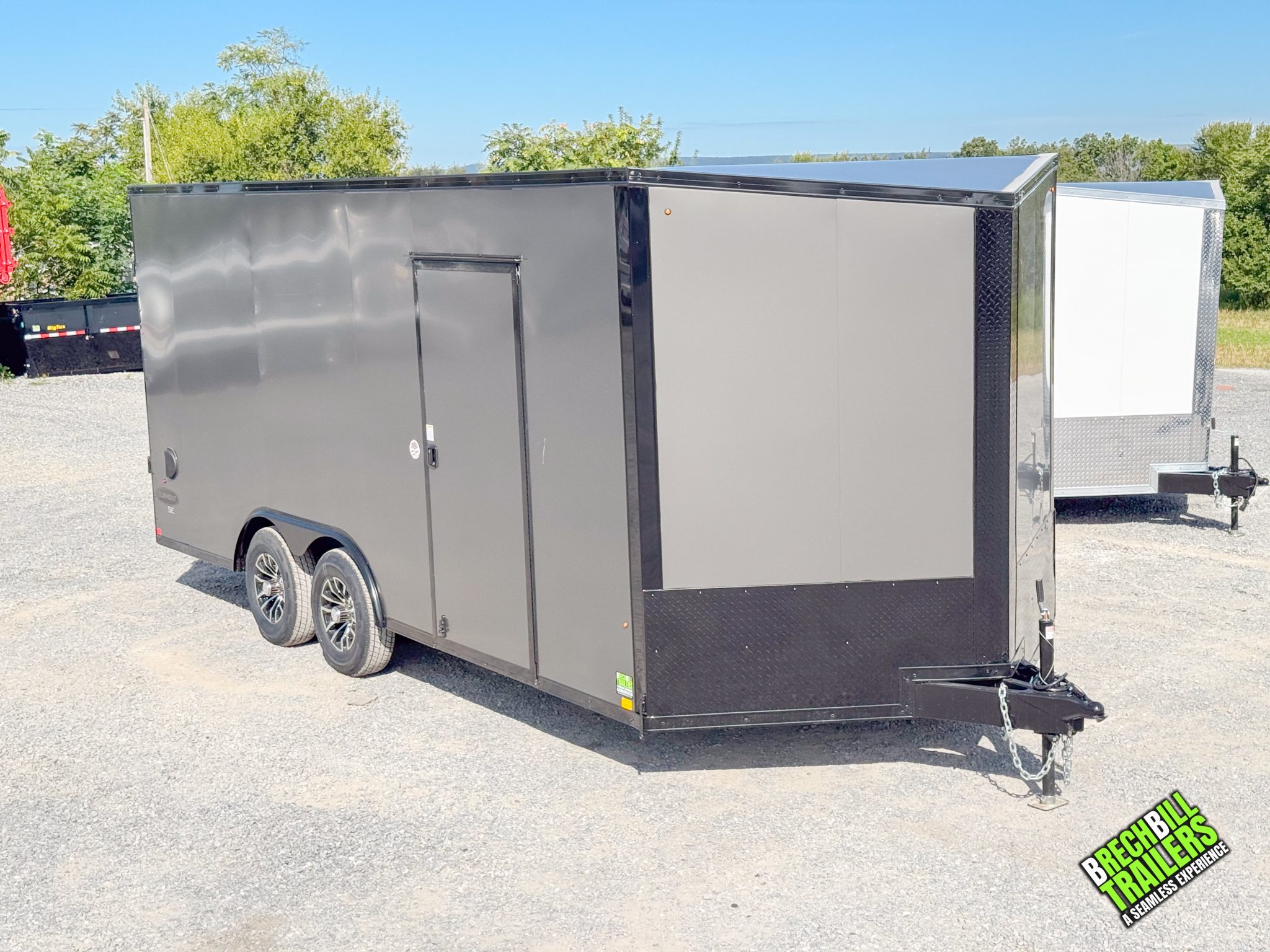 8.5x18 Enclosed V-Nose Trailer, 9900 GVWR, Sleek Black Trim