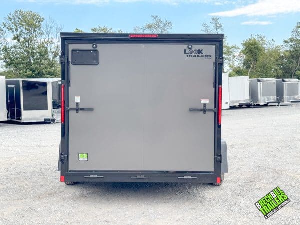 7x12 Look ST DLX Enclosed Trailer – Charcoal, Black Trim