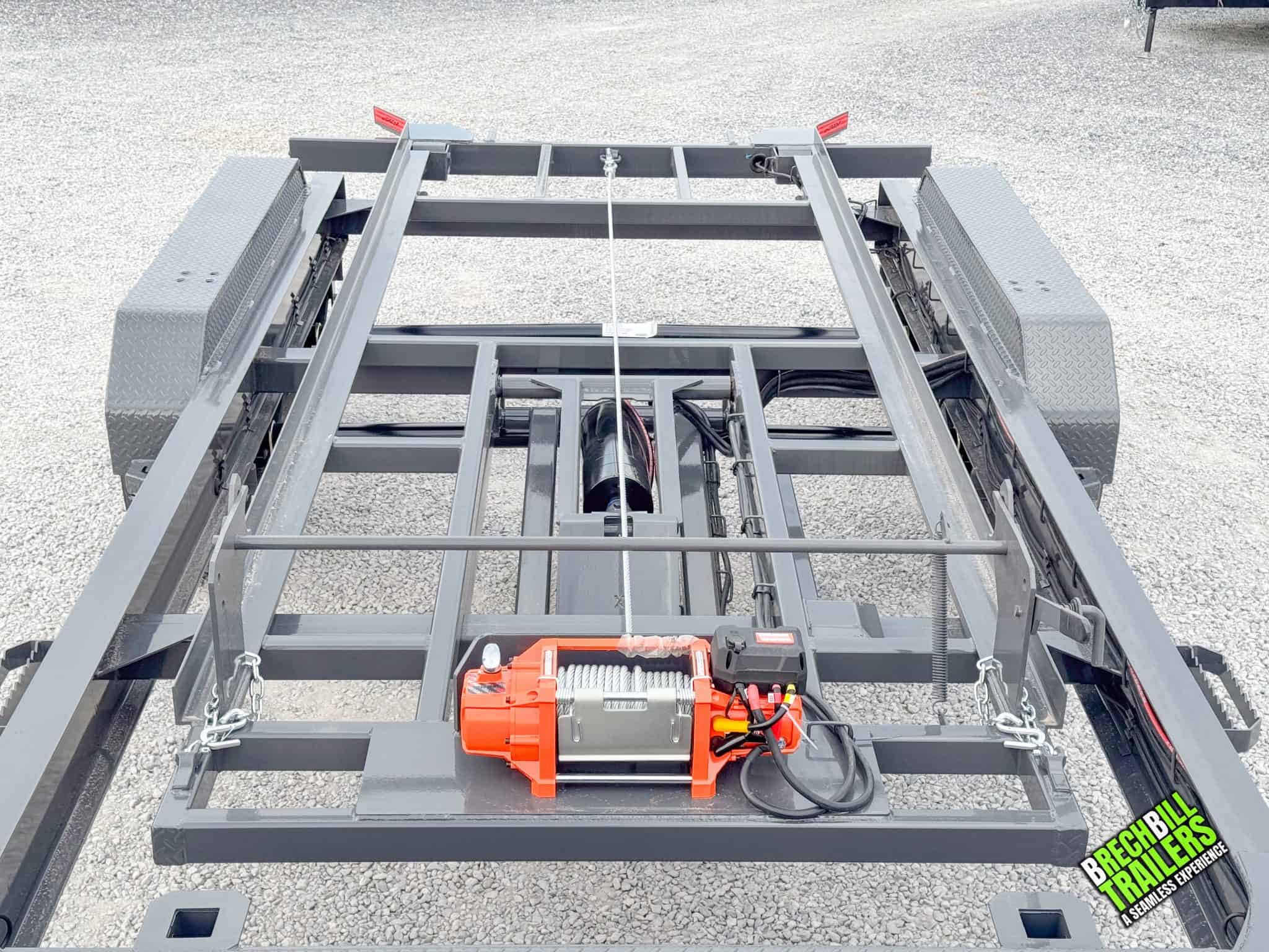 Horizon RDZ-14 14ft Roll Off Trailer, 20K Hoist, 17.5K Winch