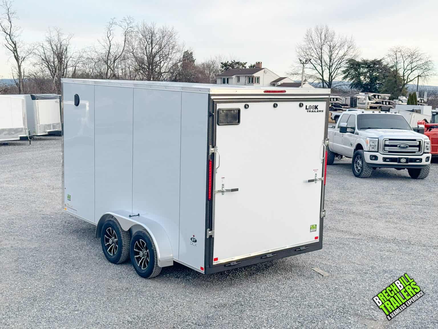 Look DLX 7x14 Enclosed Trailer – White Composite Sides