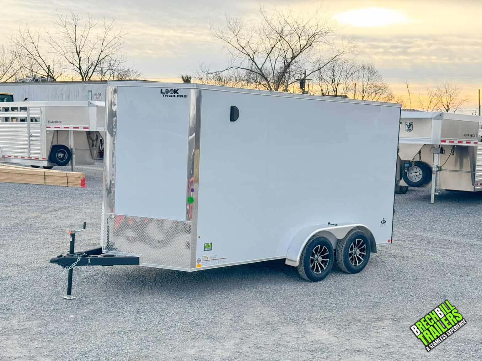 Look DLX 7x14 Enclosed Trailer – White Composite Sides