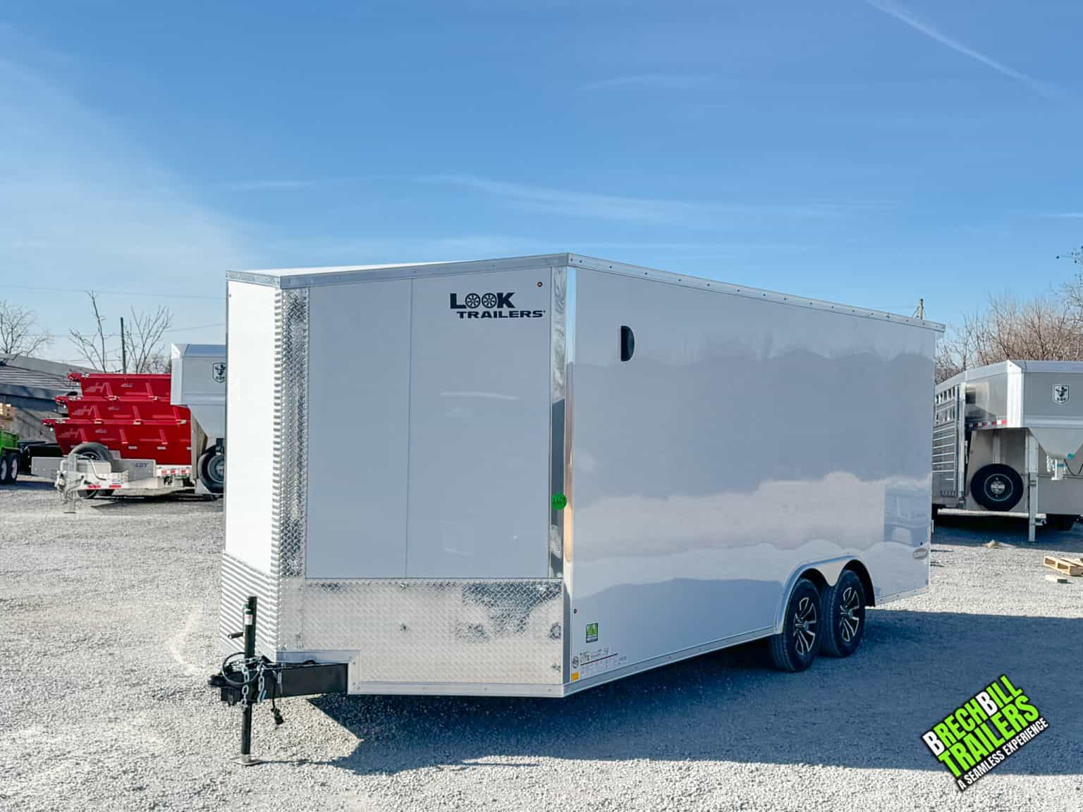 Look Element SE Flat Top Sloped V-Nose Trailer 8.5x20