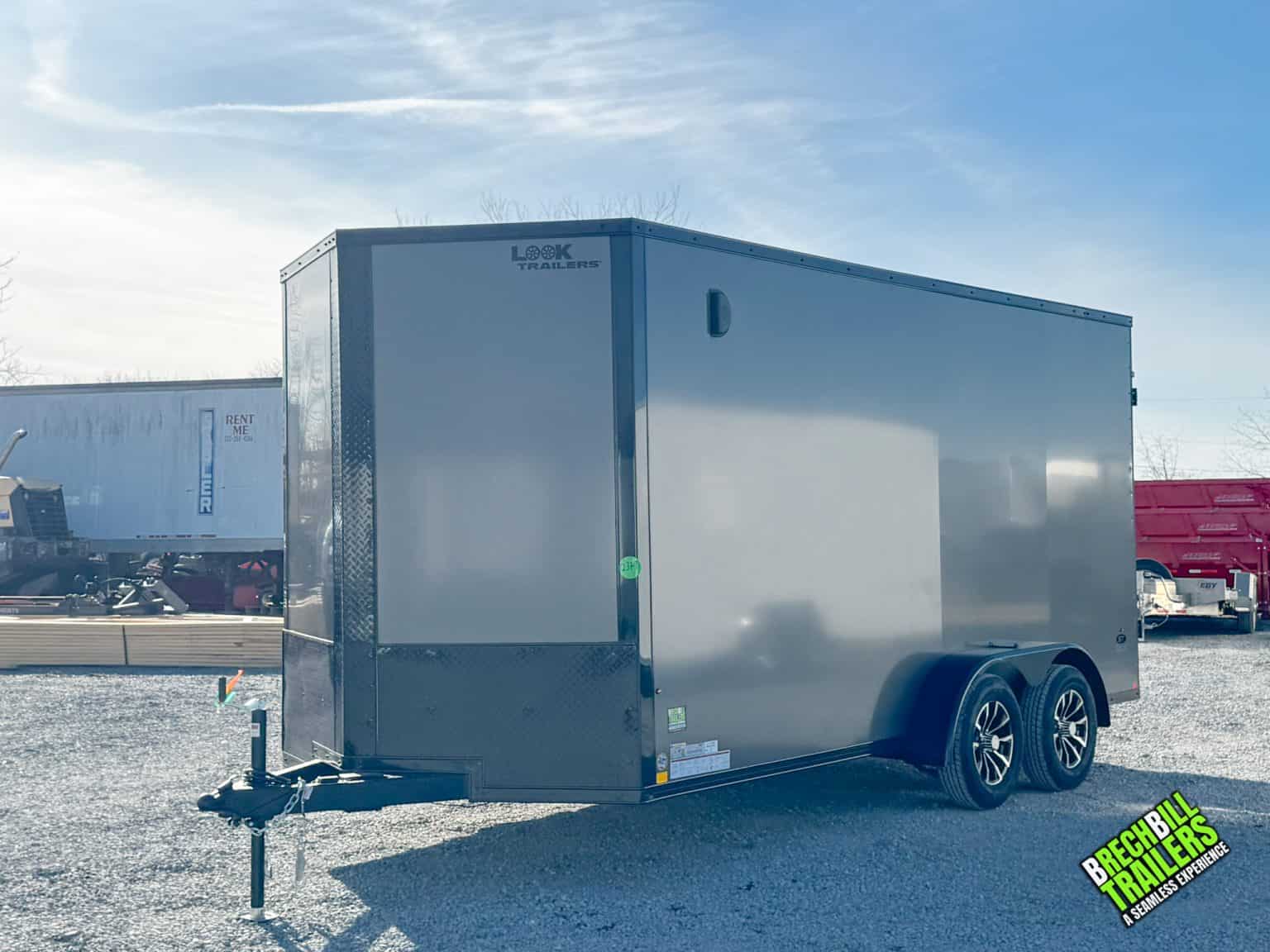 Look ST DLX 7x16 Charcoal Enclosed Trailer 7K GVWR