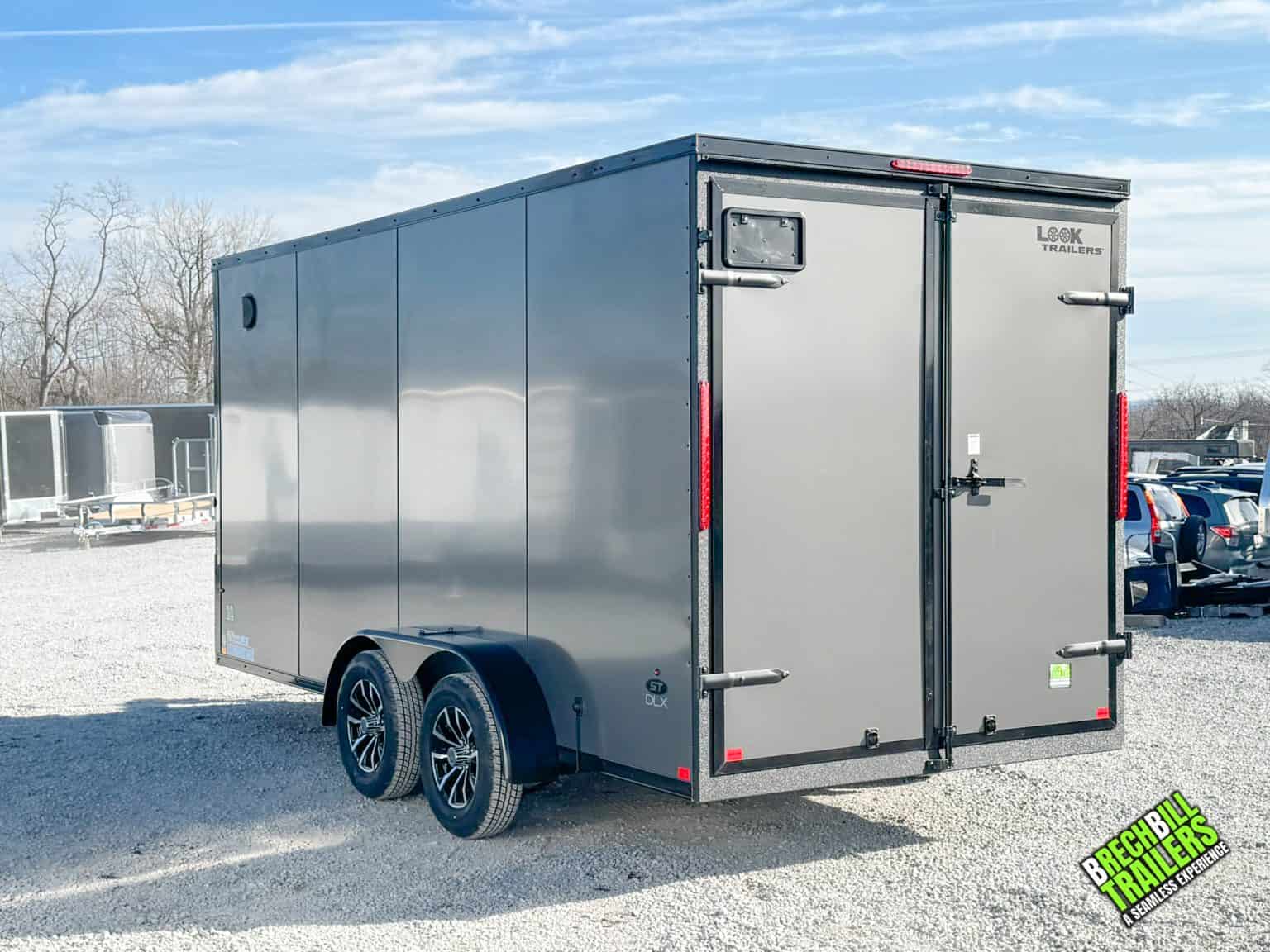 Look ST DLX 7x16 Charcoal Enclosed Trailer 7K GVWR