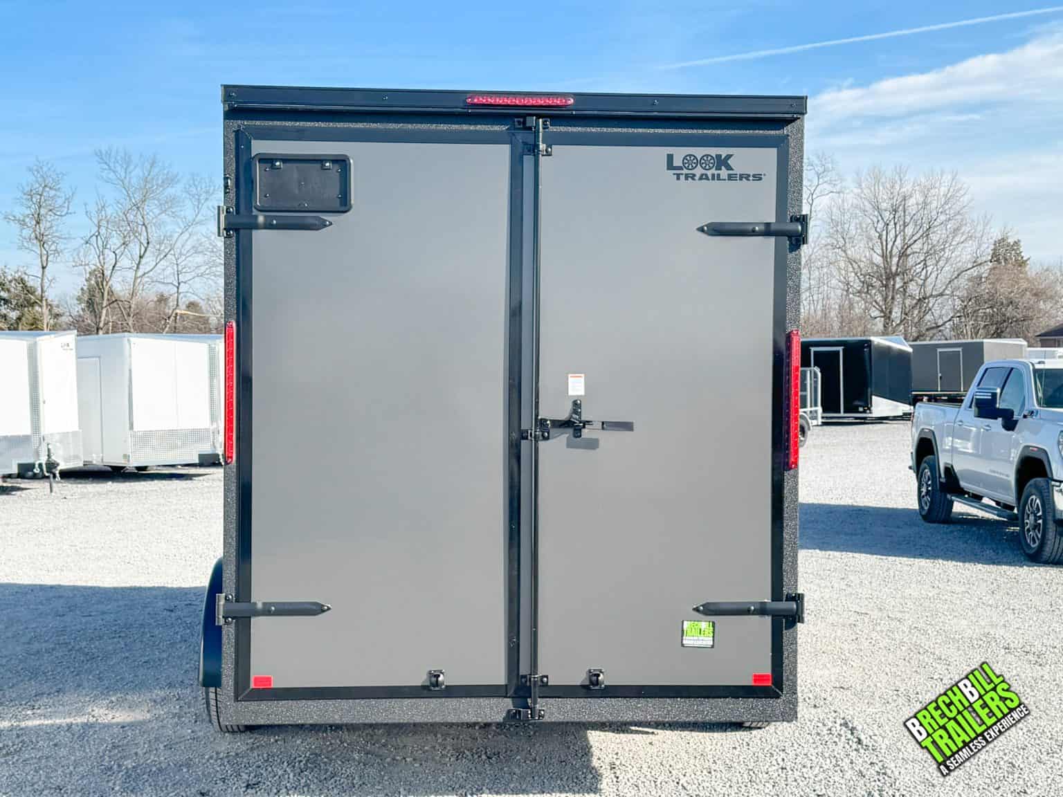 Look ST DLX 7x16 Charcoal Enclosed Trailer 7K GVWR