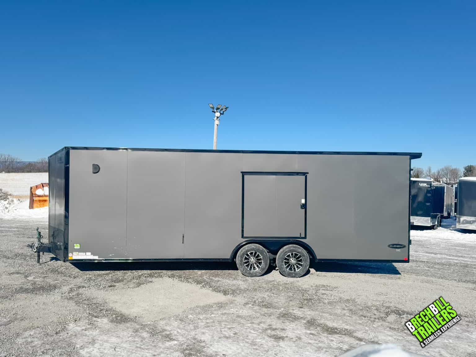 8.5x24 White Enclosed Trailer W/ Composite Exterior Upgrade