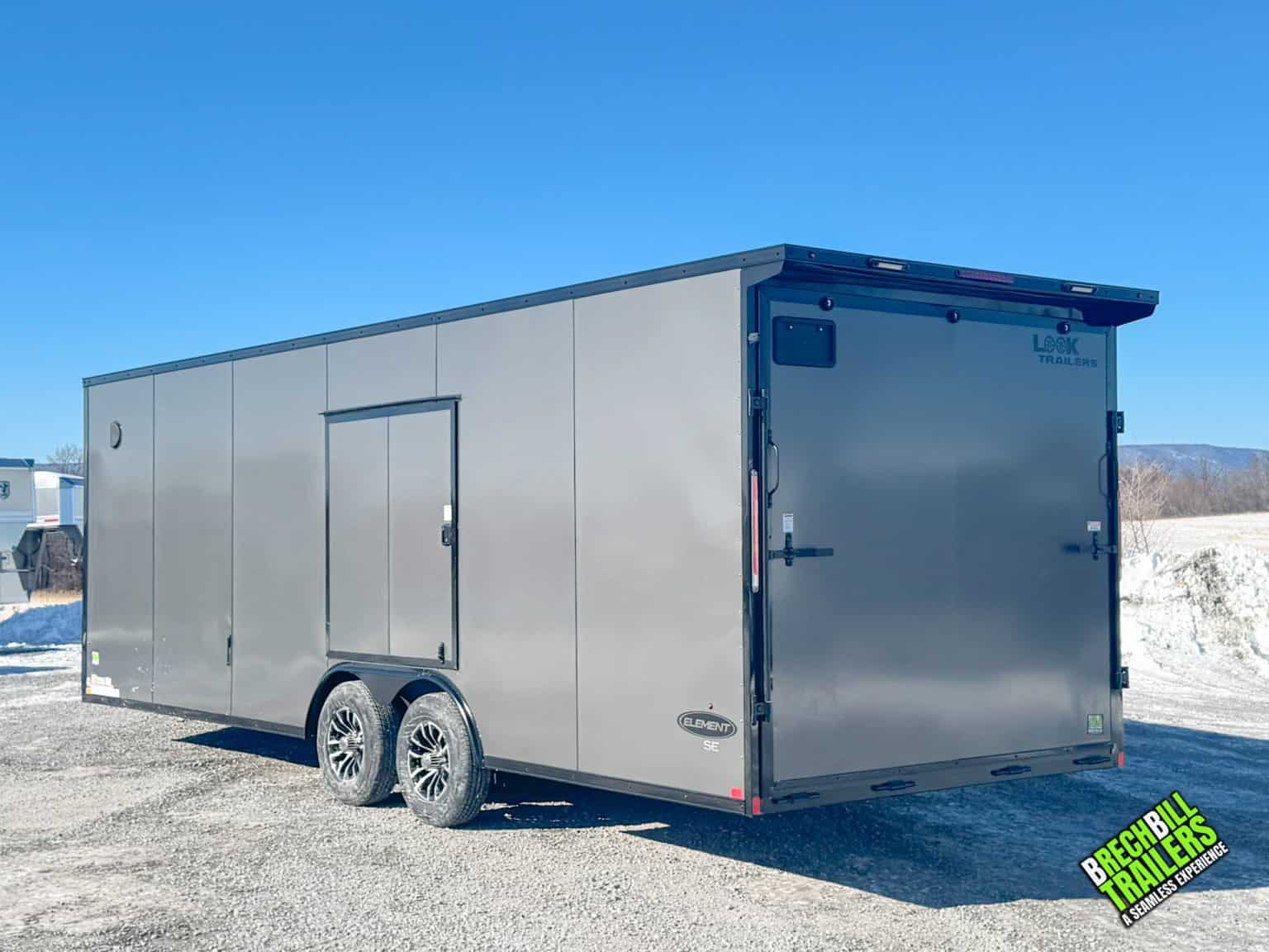 8.5x24 White Enclosed Trailer W/ Composite Exterior Upgrade