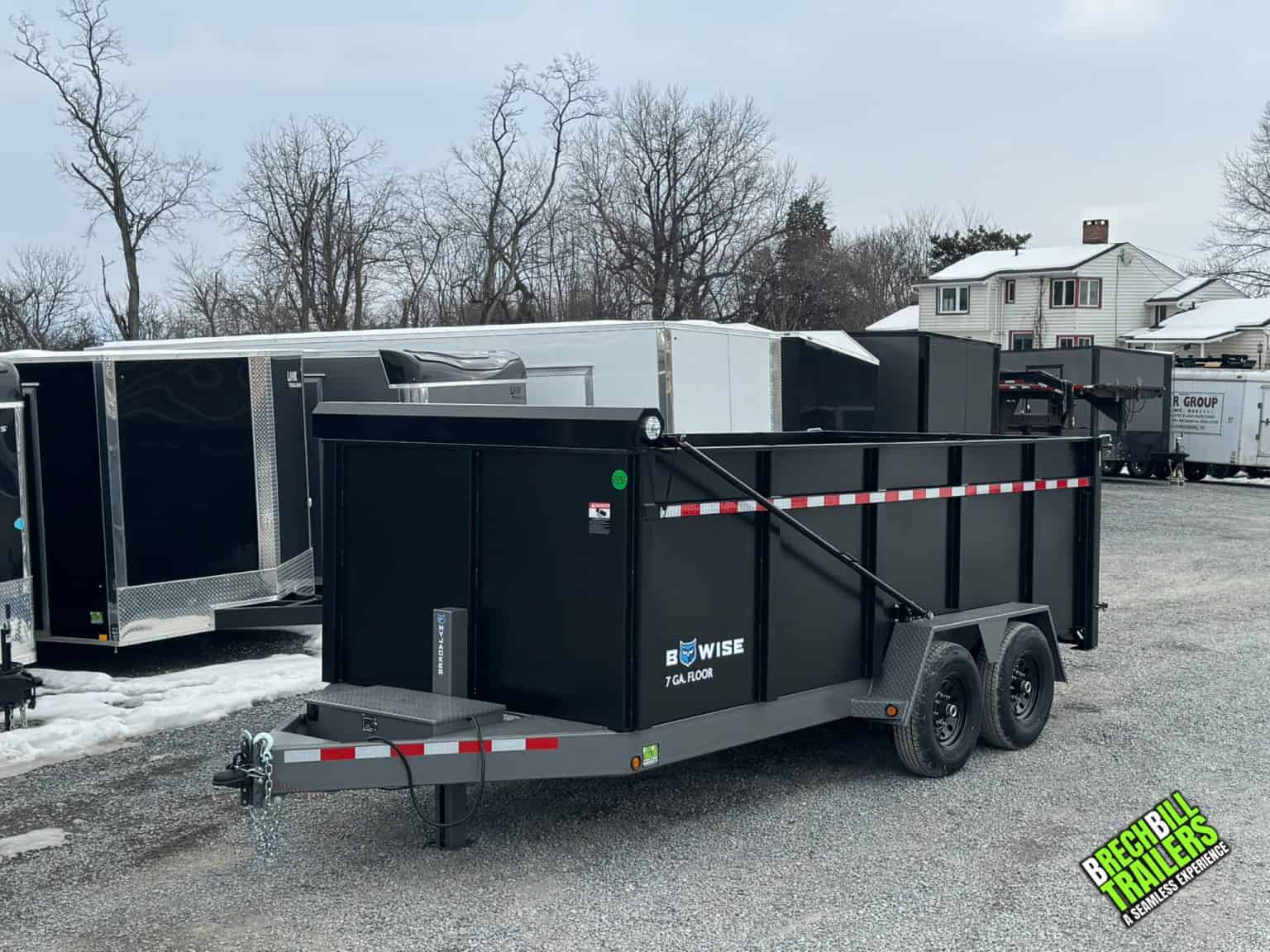Bwise DLP 15K Heavy Duty Dump Trailer 7x16 48" Sides Tarp With Arms ...