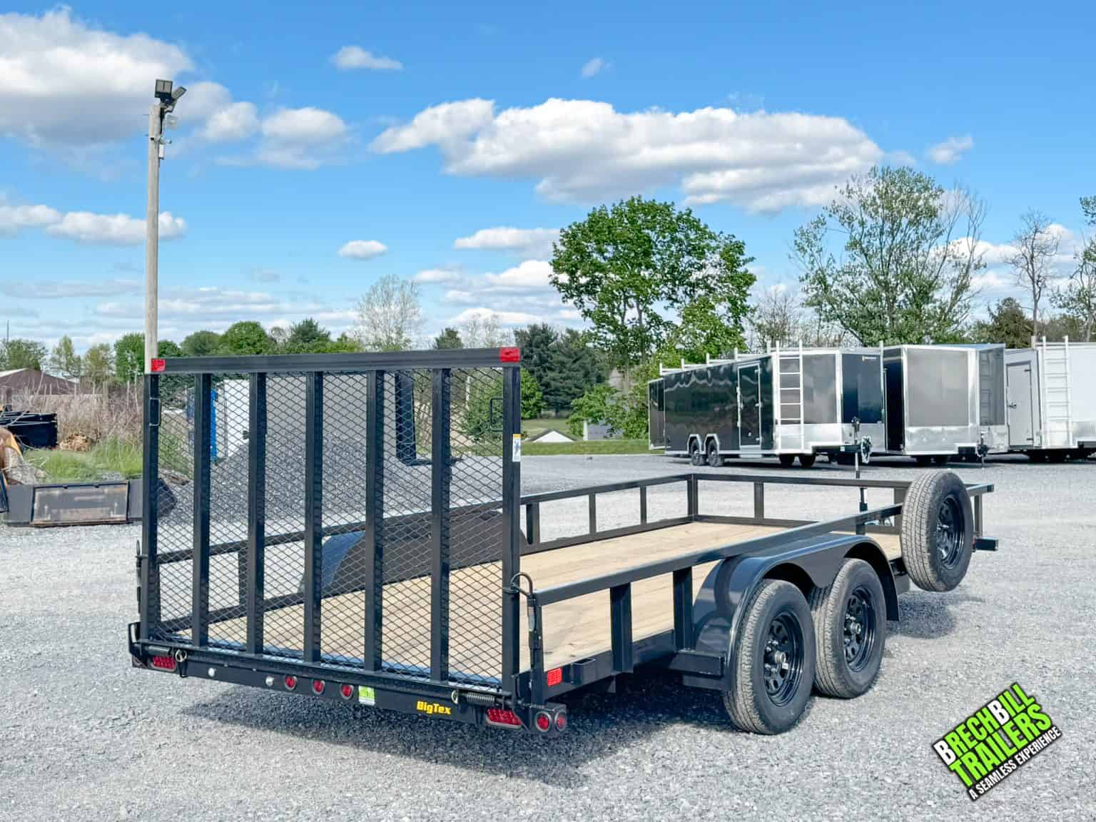 BIGTEX 7K Tandem Axle Utility Landscape Trailer 7x16 (70PI-16R1A-4PBK-BRK2)