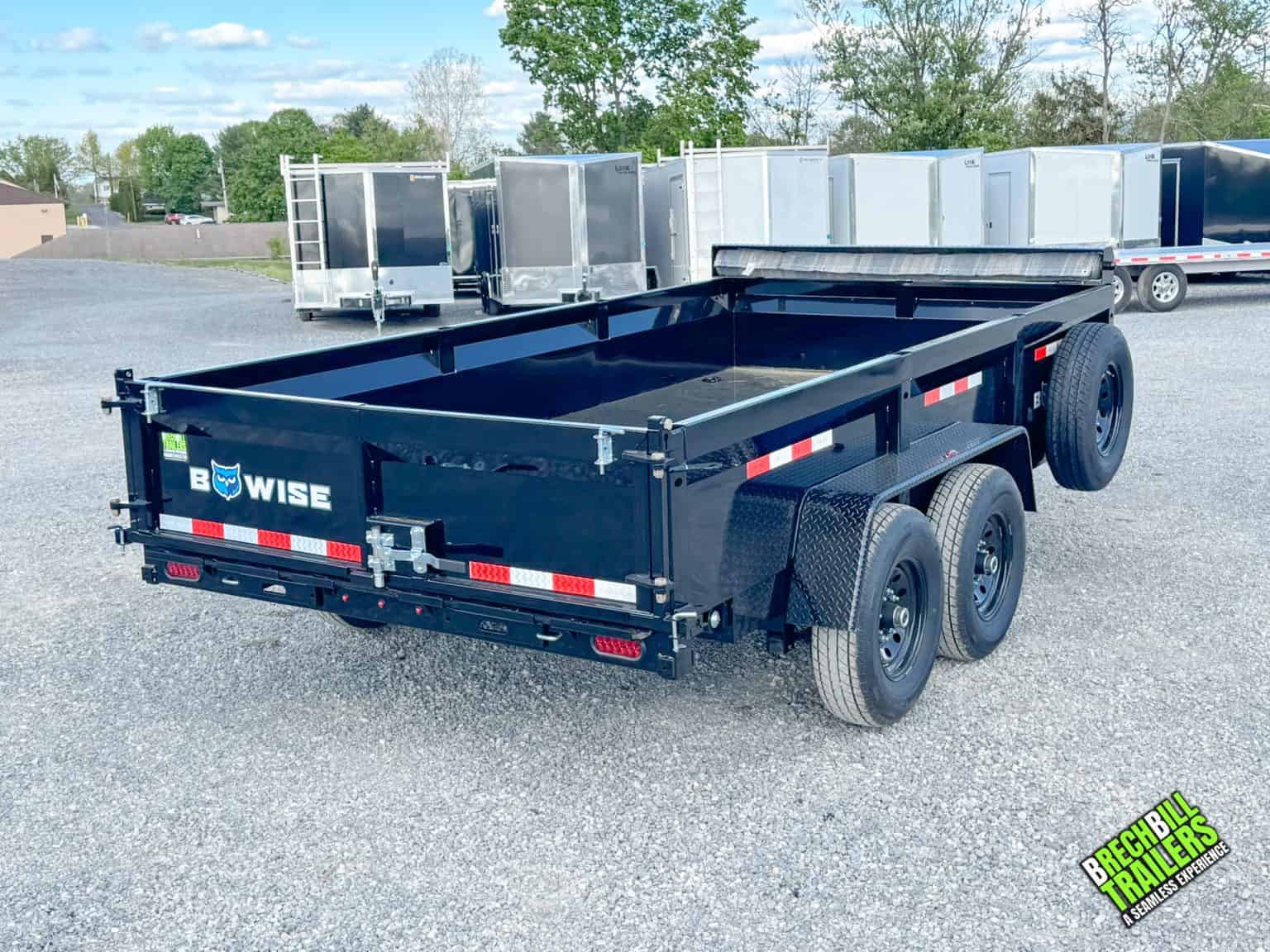 Bwise LP LE Low Pro 14k Dump Trailer 7x14 (DT714LP-LE-14) PACKAGE ...