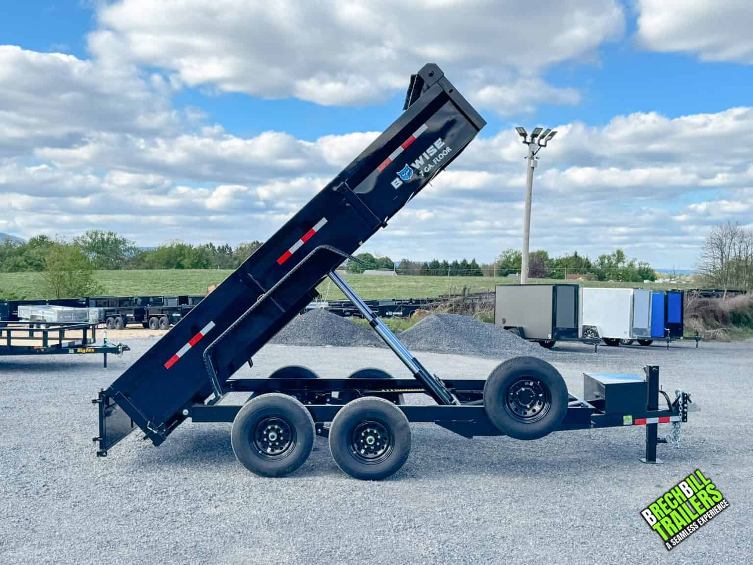 Bwise LP LE Low Pro 14k Dump Trailer 7x14 (DT714LP-LE-14) PACKAGE ...