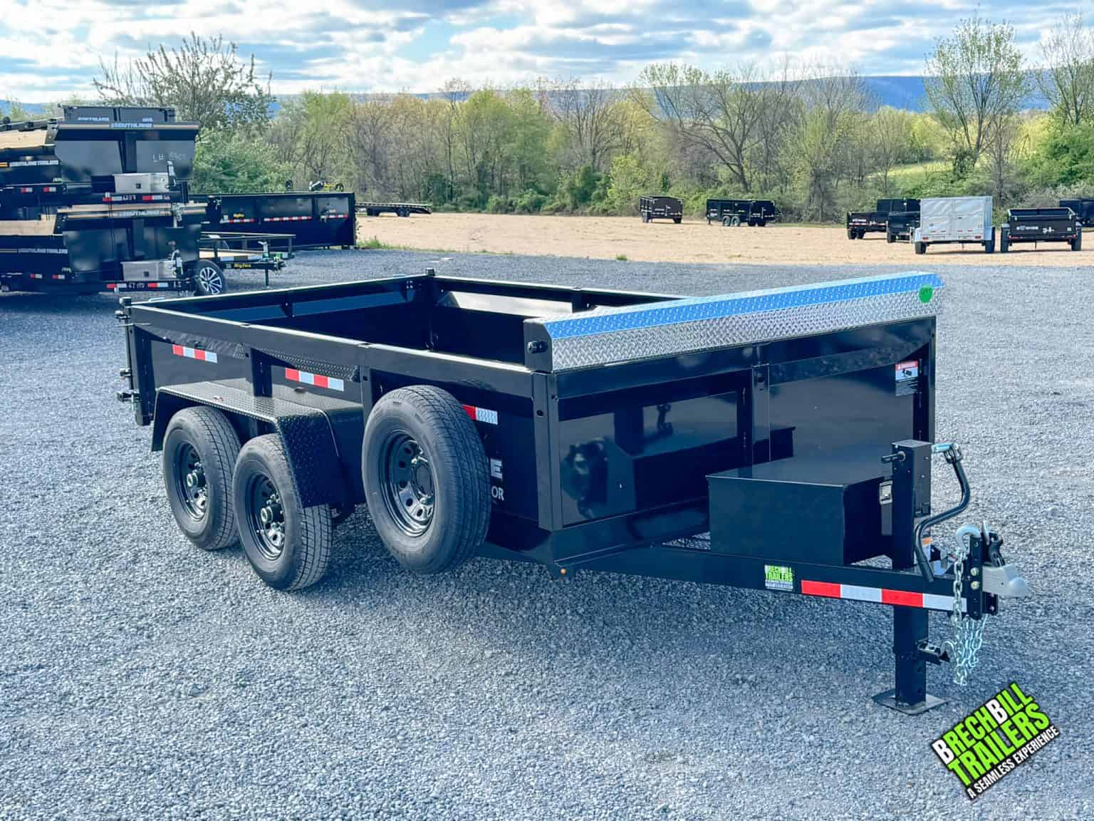 Bwise LP LE Low Pro 14k Dump Trailer 7x14 (DT714LP-LE-14) PACKAGE ...