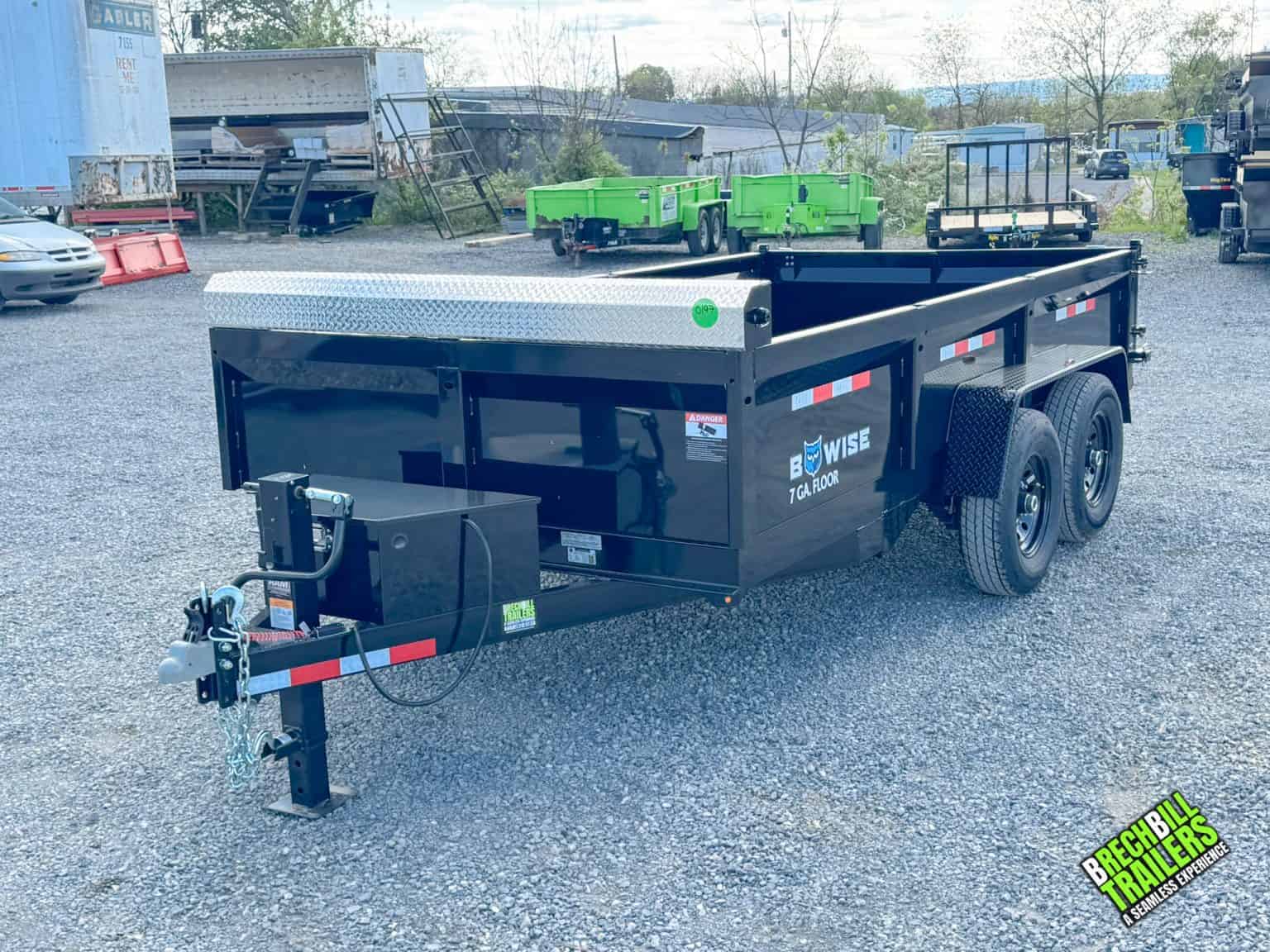 Bwise LP LE Low Pro 14k Dump Trailer 7x14 (DT714LP-LE-14) PACKAGE ...